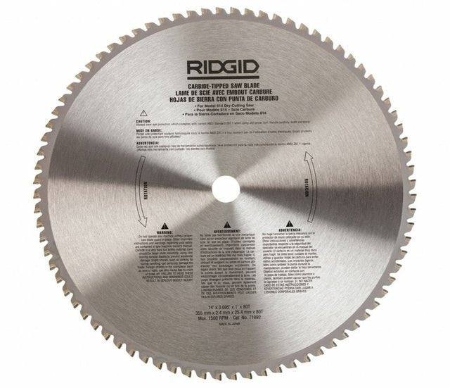 Disco Corte Para Sierra 614 14" 80 Dientes Ridgid — Tienda Henca