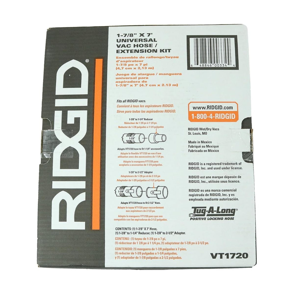 Manguera y Adaptador VT1720 de Aspiradora, Ridgid — Tienda Henca